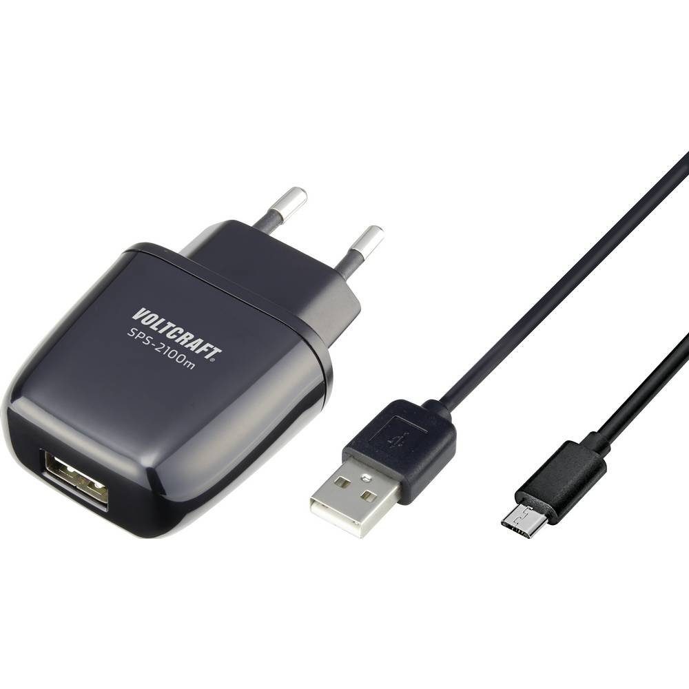 VOLTCRAFT USB-Ladeadapter SPS-2100M mit Micro-USB-Kabel USB-Ladegerät ...