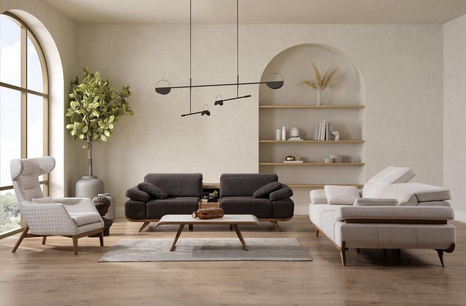 Jvmoebel Wohnzimmer Set Luxus Wohnzimmer Sofagarnitur Moderne 2x 3