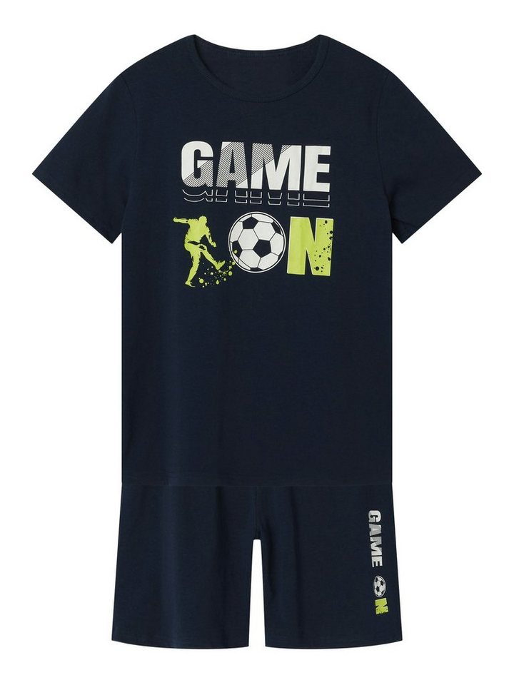 Name It Schlafanzug Nkmnightset Ss Game On Football Noos Set 2 Tlg
