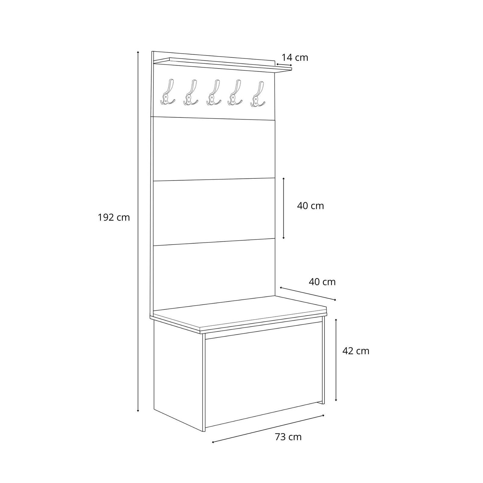 Raumhirsch Furniture Kompaktgarderobe ANDY Flurgarderobe modernes ...