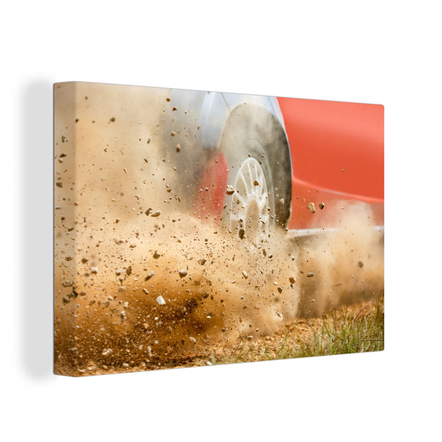 Onemillioncanvasses® Leinwandbild Auto Rennen Rad 1 St Wandbild