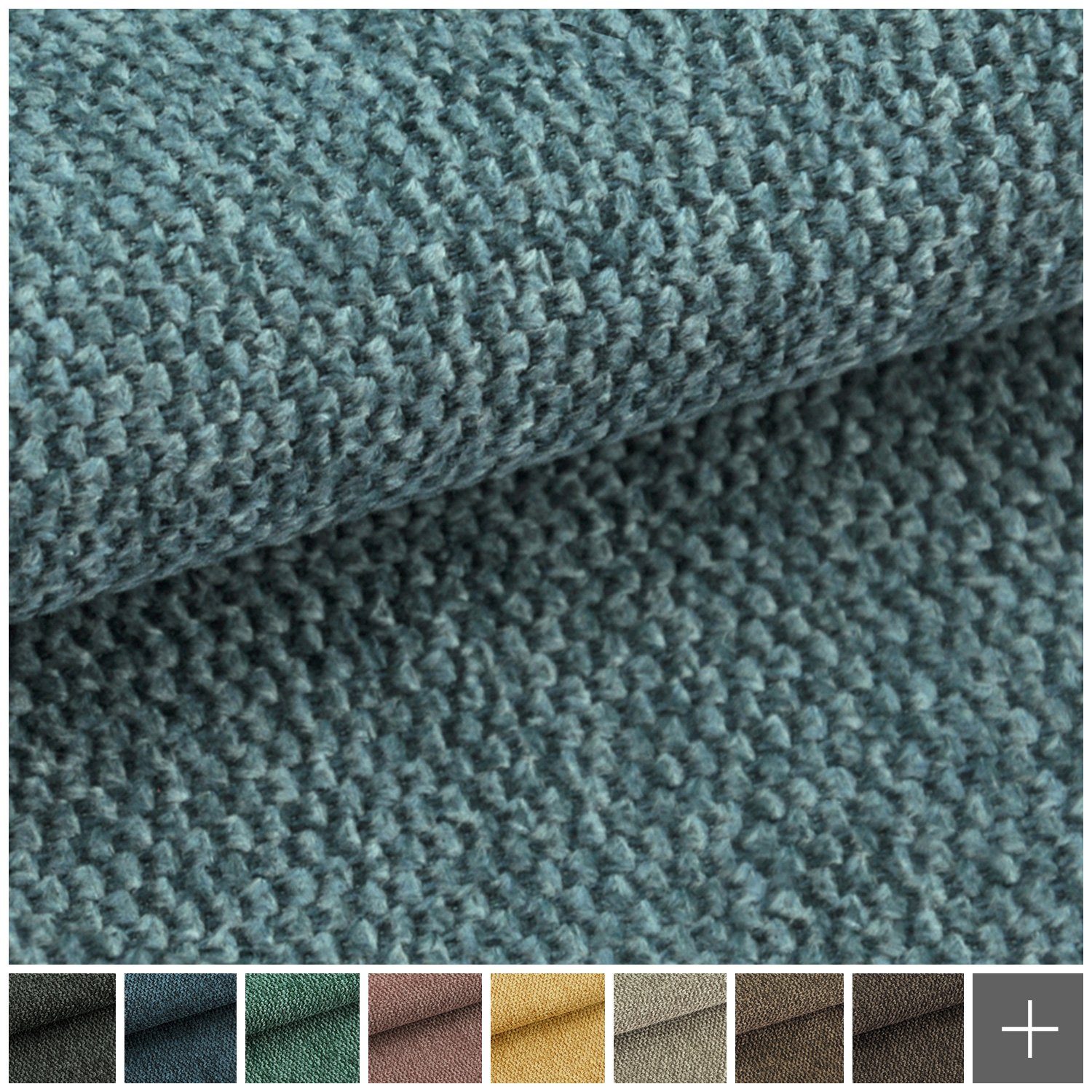 ᐅ novely® Stoff MATERA Mélange Polsterstoff, grob gewebter Möbelstoff ...