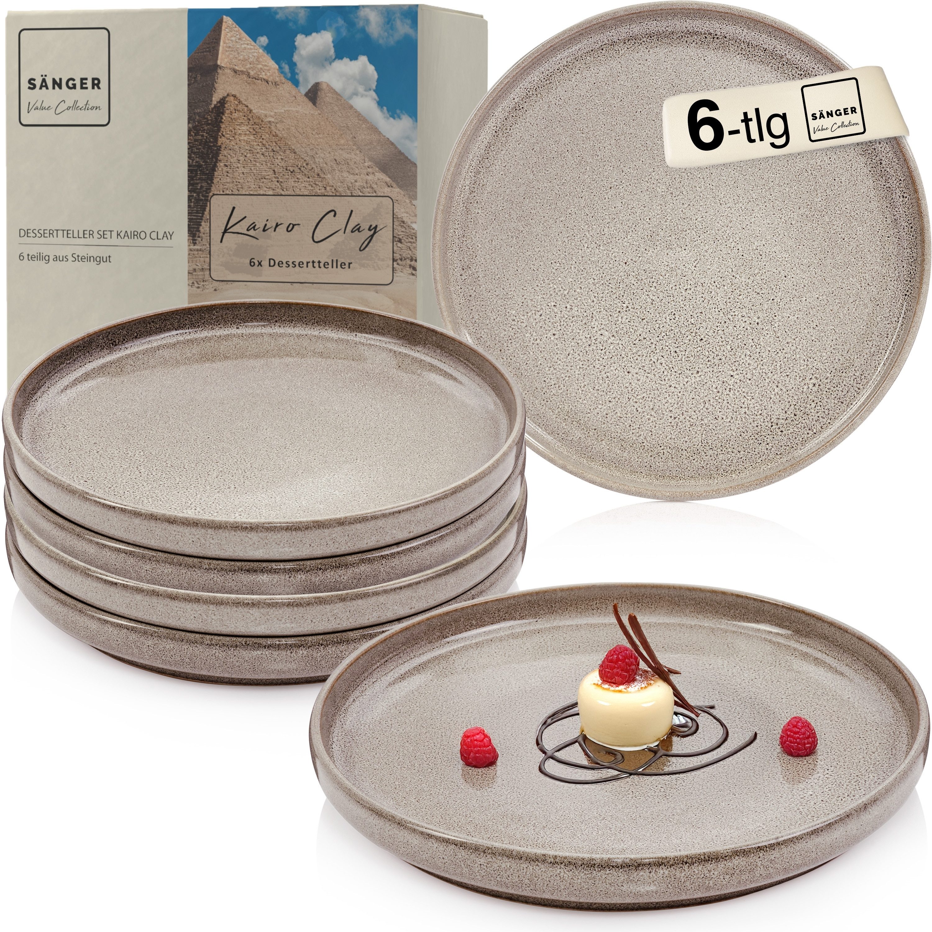SÄnger Teller Set Kairo 6 St 6 Tlg Dessertteller Kairo Clay