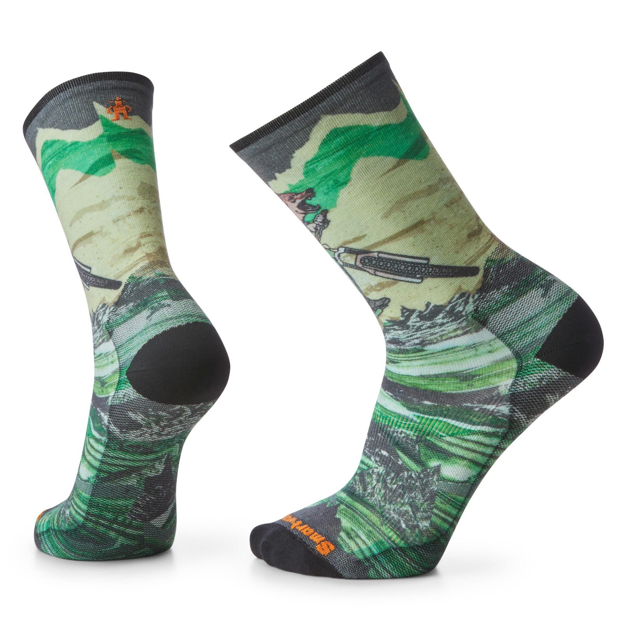 Smartwool Wandersocken Bike Zero Cushion Crew Socken mit Wolf-Print ...