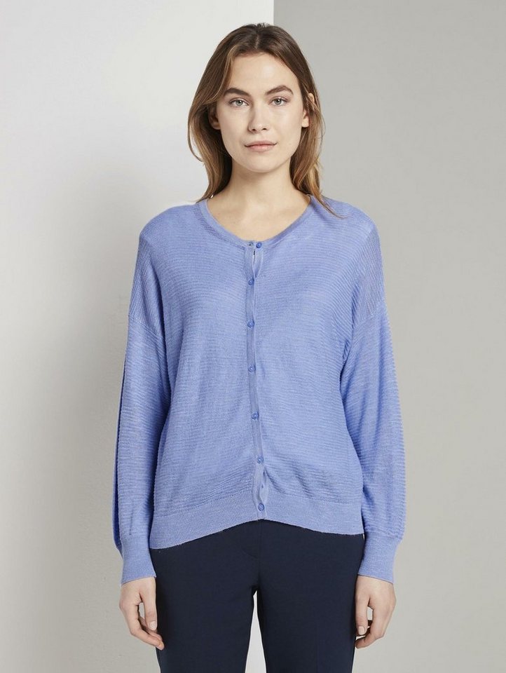Tom Tailor Cardigan Lockerer Cardigan Langärmlig Mit U Boot
