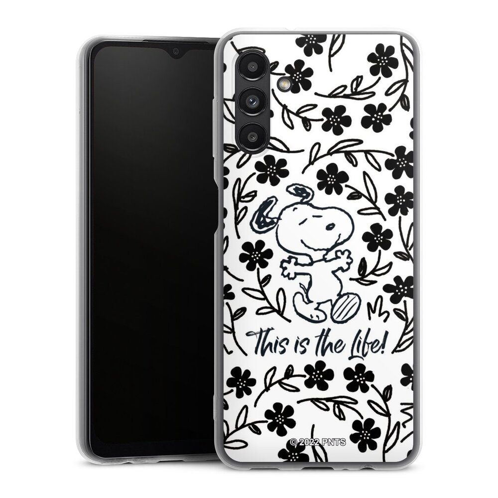 Deindesign Handyhülle Peanuts Blumen Snoopy Snoopy Black And White This
