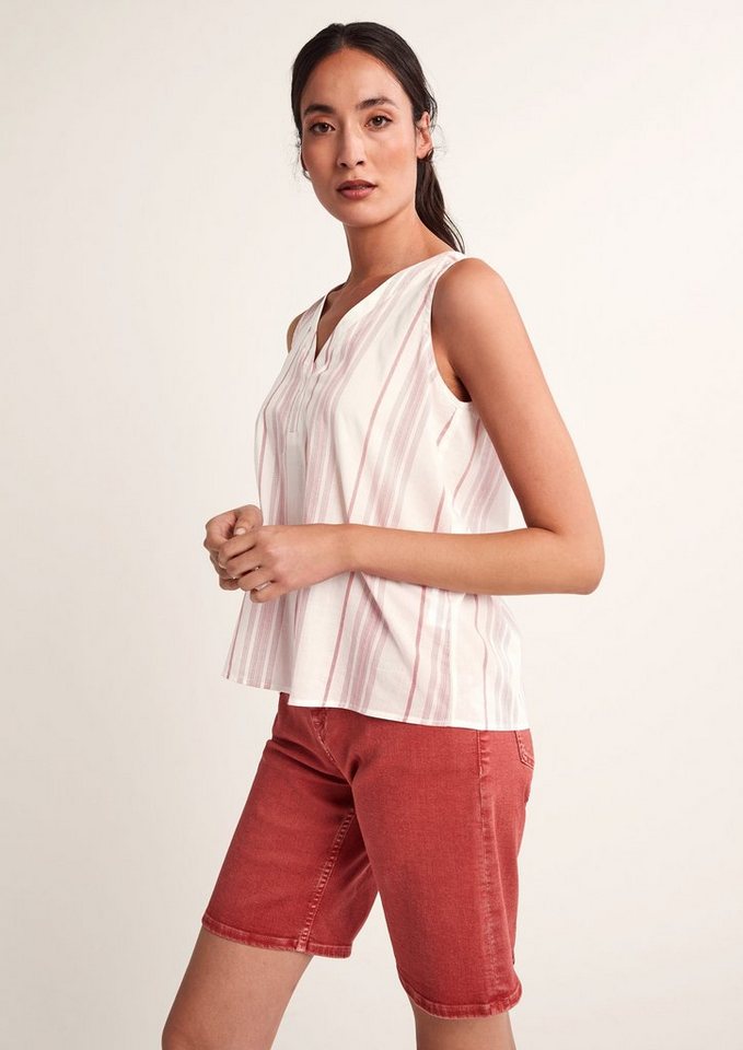 Comma Casual Identity Blusentop Ärmellose Bluse Aus Baumwolle 1 Tlg