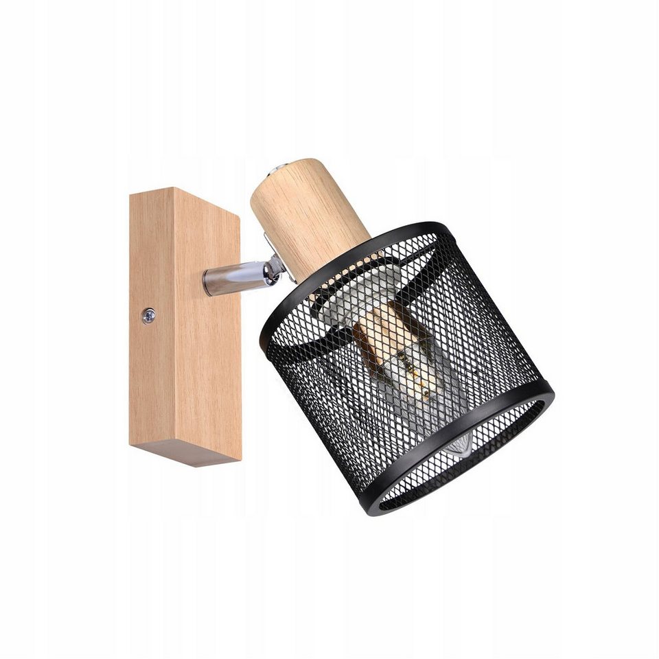 Nettlife Deckenstrahler 1234 Flammig Schwarz Deckenlampe Holz