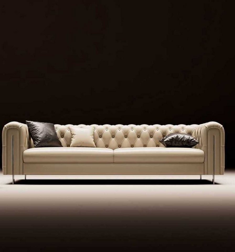 Jvmoebel 3 Sitzer Design Klassiker Chesterfield 3 Sitzer Couch Leder