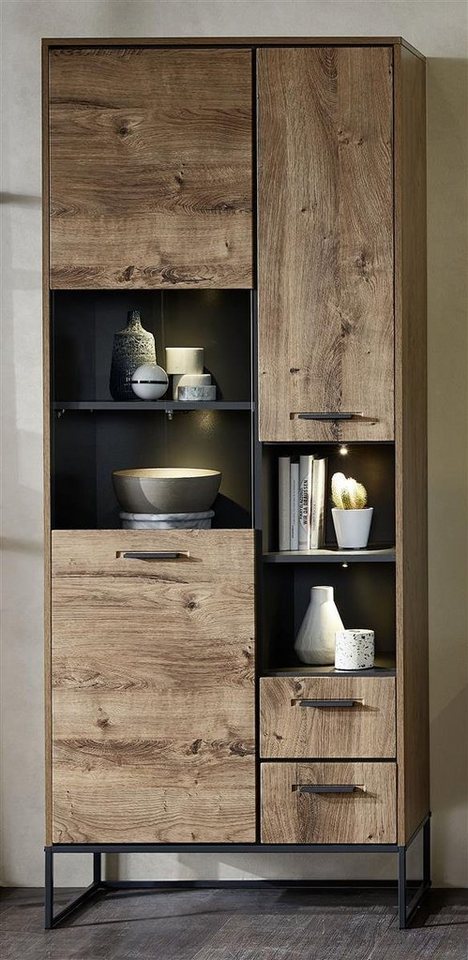 Möbelando Vitrine Manhattan 79 X 196 X 38 Cm Bht Otto