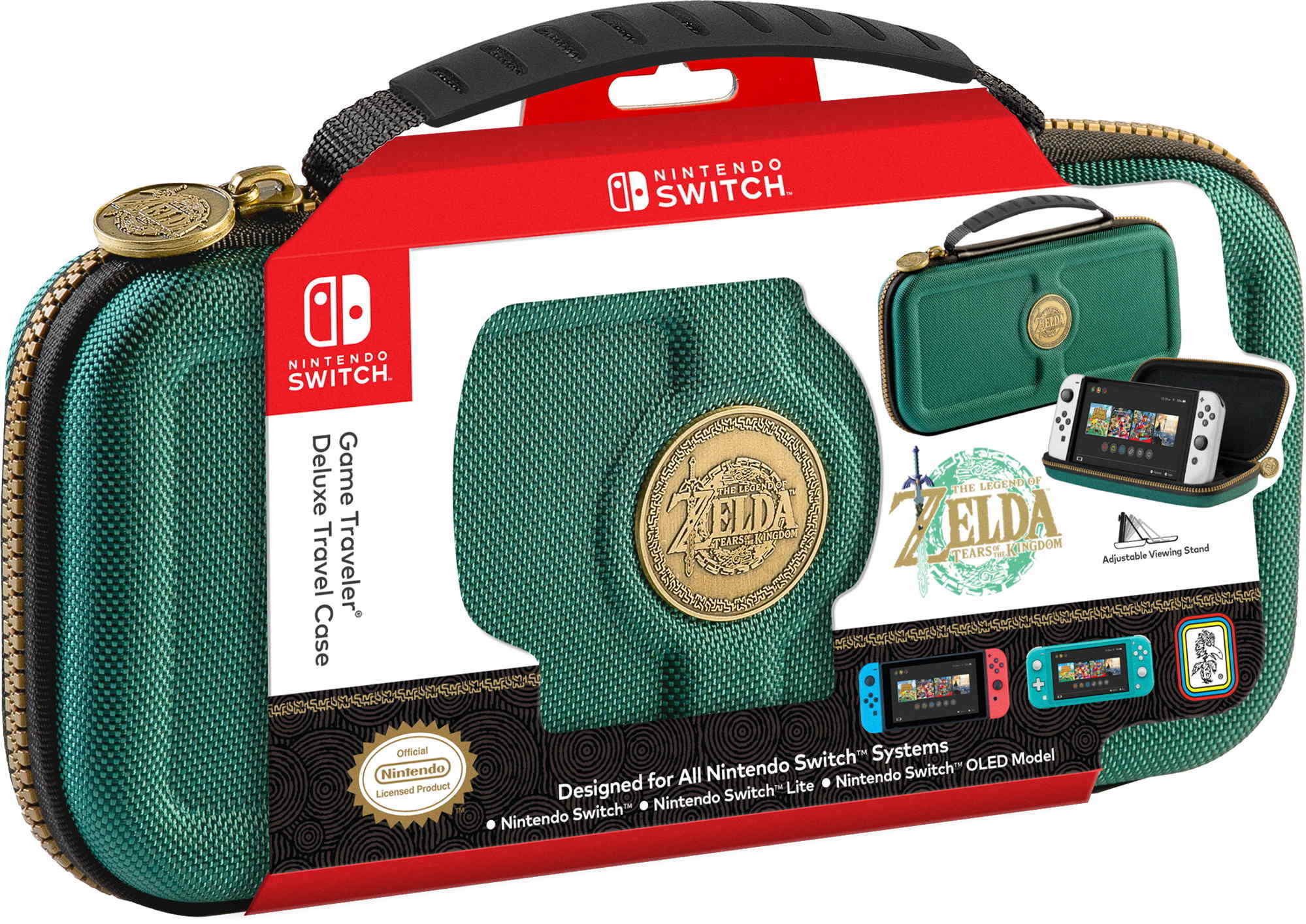 BigBen Nintendo Schutzhulle Nintendo Switch Lite OLED Tasche NNS40G Travel Zelda grun AL112784 Gamepad