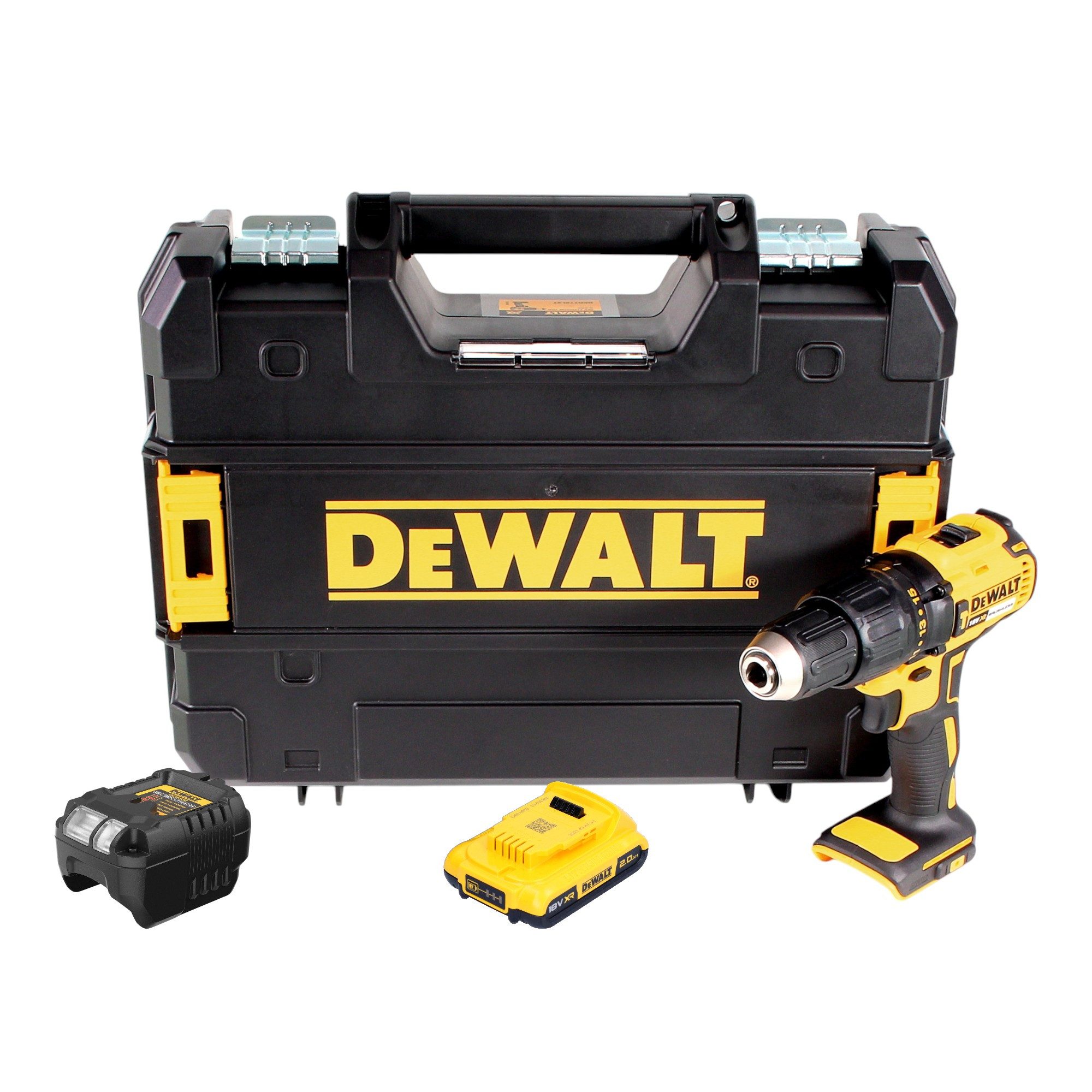 DeWalt Schlagbohrmaschine DCD778 D1T Schlagbohrschrauber 18V 65Nm + 1x Akku 2 Ah + Lader + TSTAK
