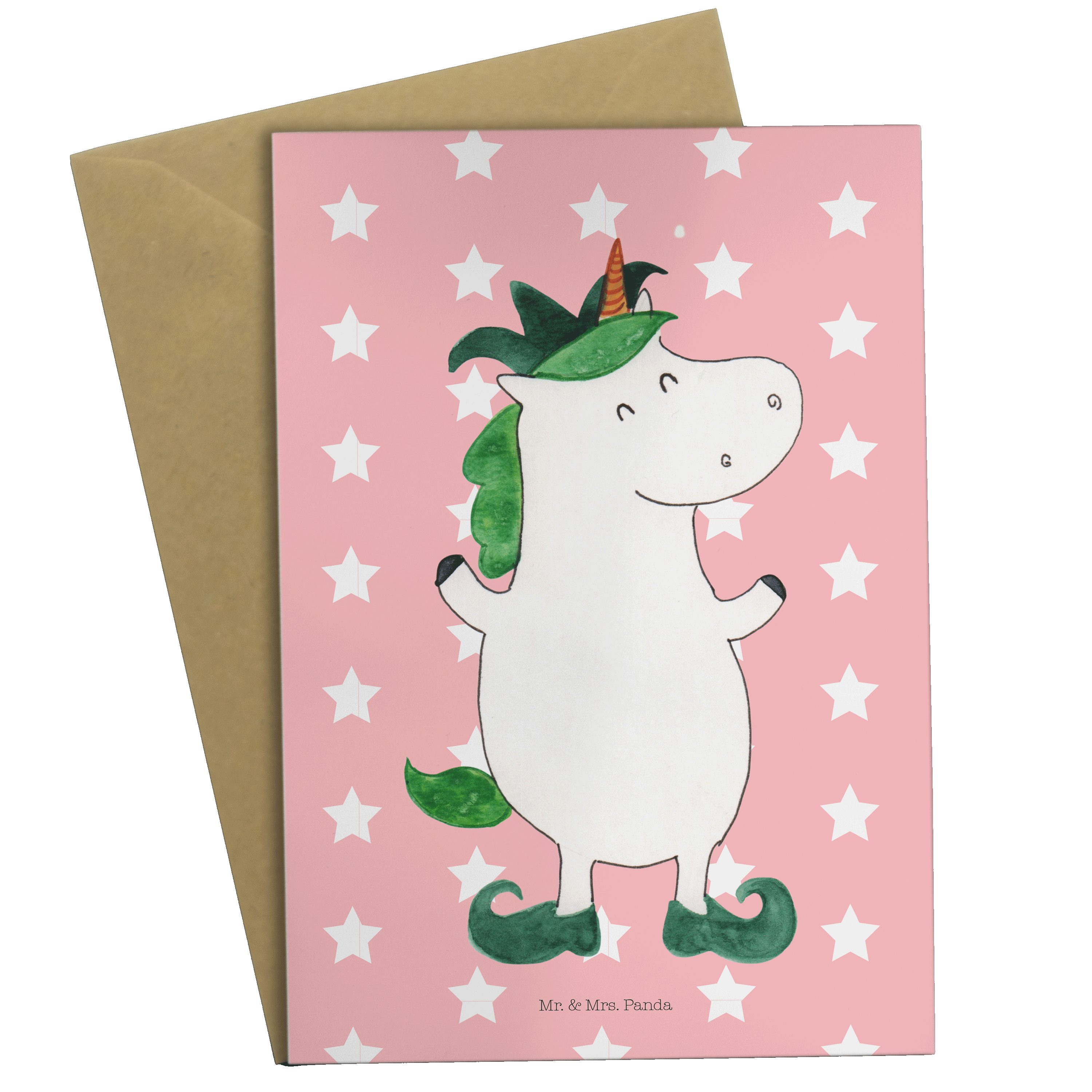 Mr And Mrs Panda Grußkarte Einhorn Joker Rot Pastell Geschenk
