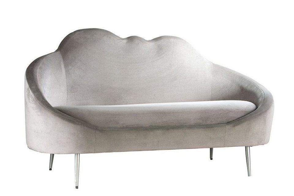 Gilde Dekoobjekt Gilde Casablanca Sofa Cloud Grau Holzmetallsamtbezug