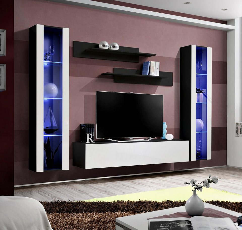 Stylefy Wohnwand Fli A Ii 170x260x40 Cm Wohnmöbel Wohnzimmer Set