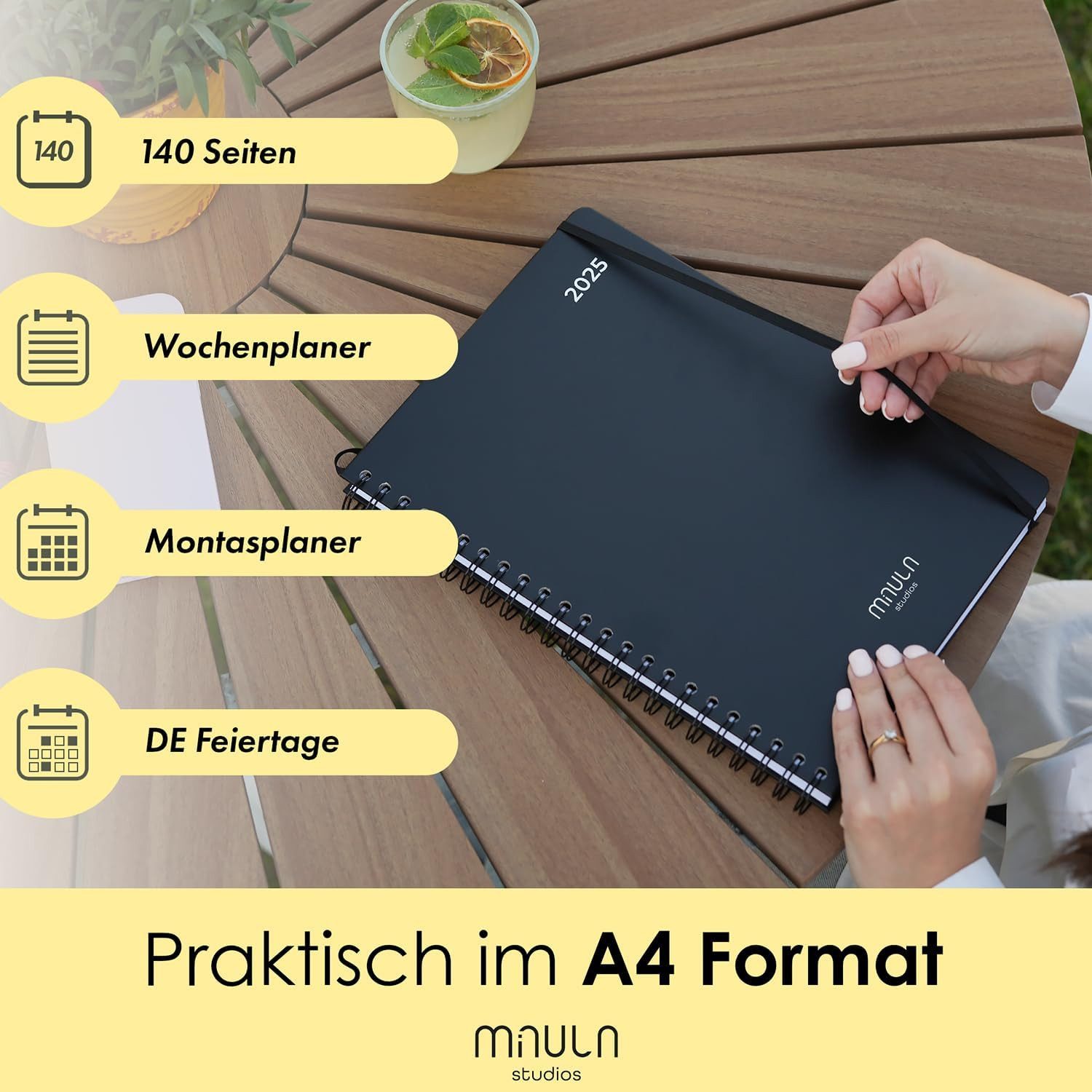 Milula Studios Terminplaner Terminplaner 2025 - Minimalistischer ...