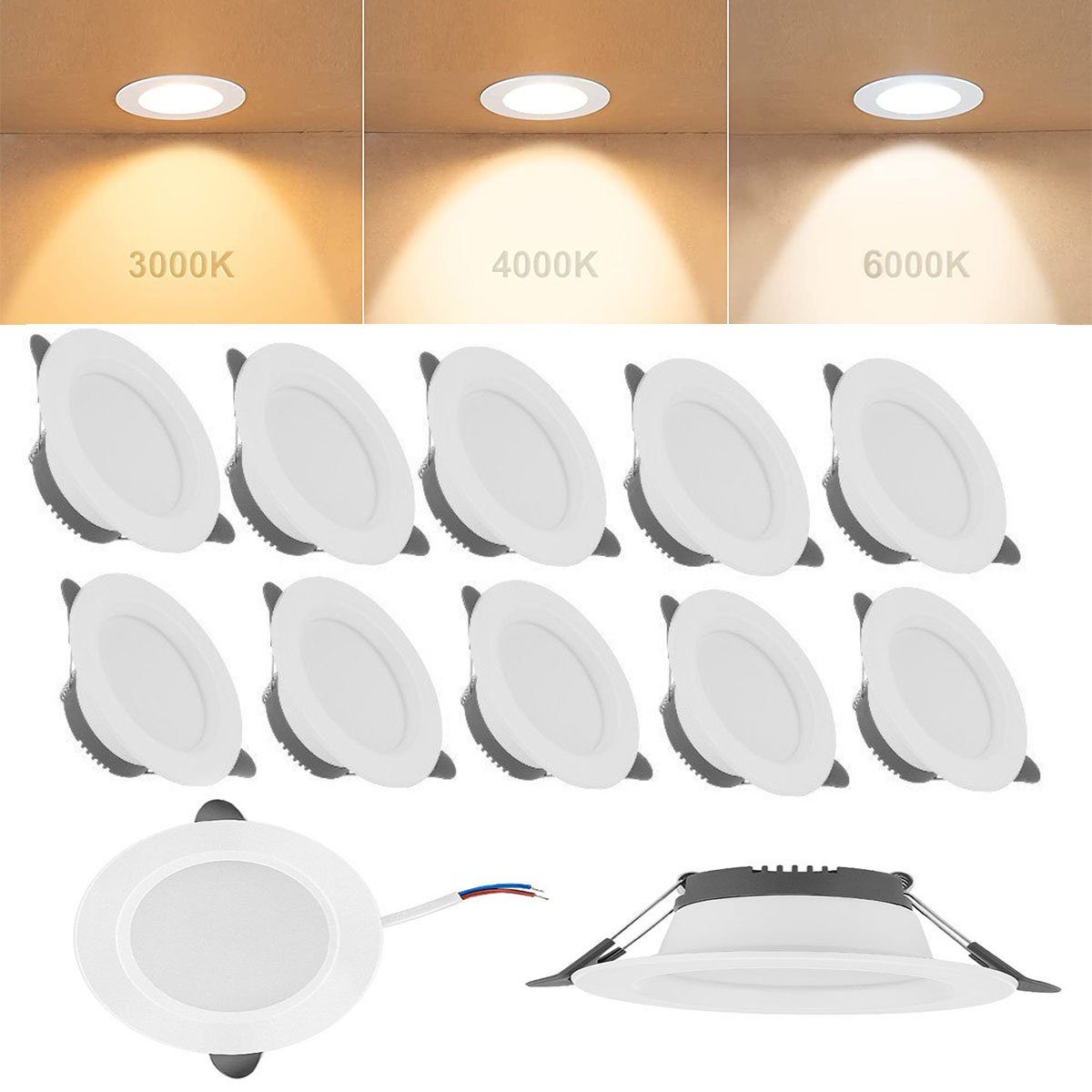 Oyajia Led Einbauleuchte 10 Stück 5w Mini Deckenspot Mit Antrieb 230v