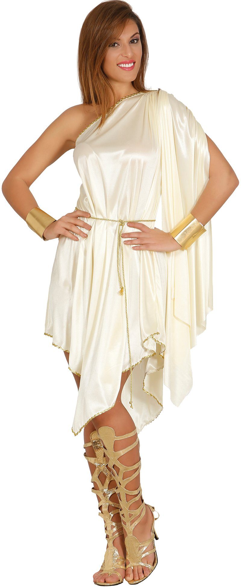 Fiestas Guirca Kostüm Griechische Göttin Damen Outfit Mit Kleid Gürtel