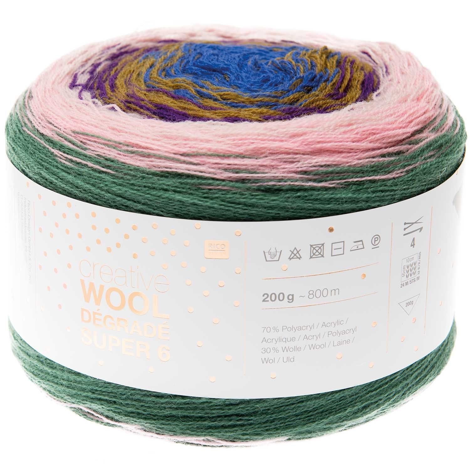 Rico Design Creative Wool Degrade & Super6 Farbverlaufswolle Stricken ...