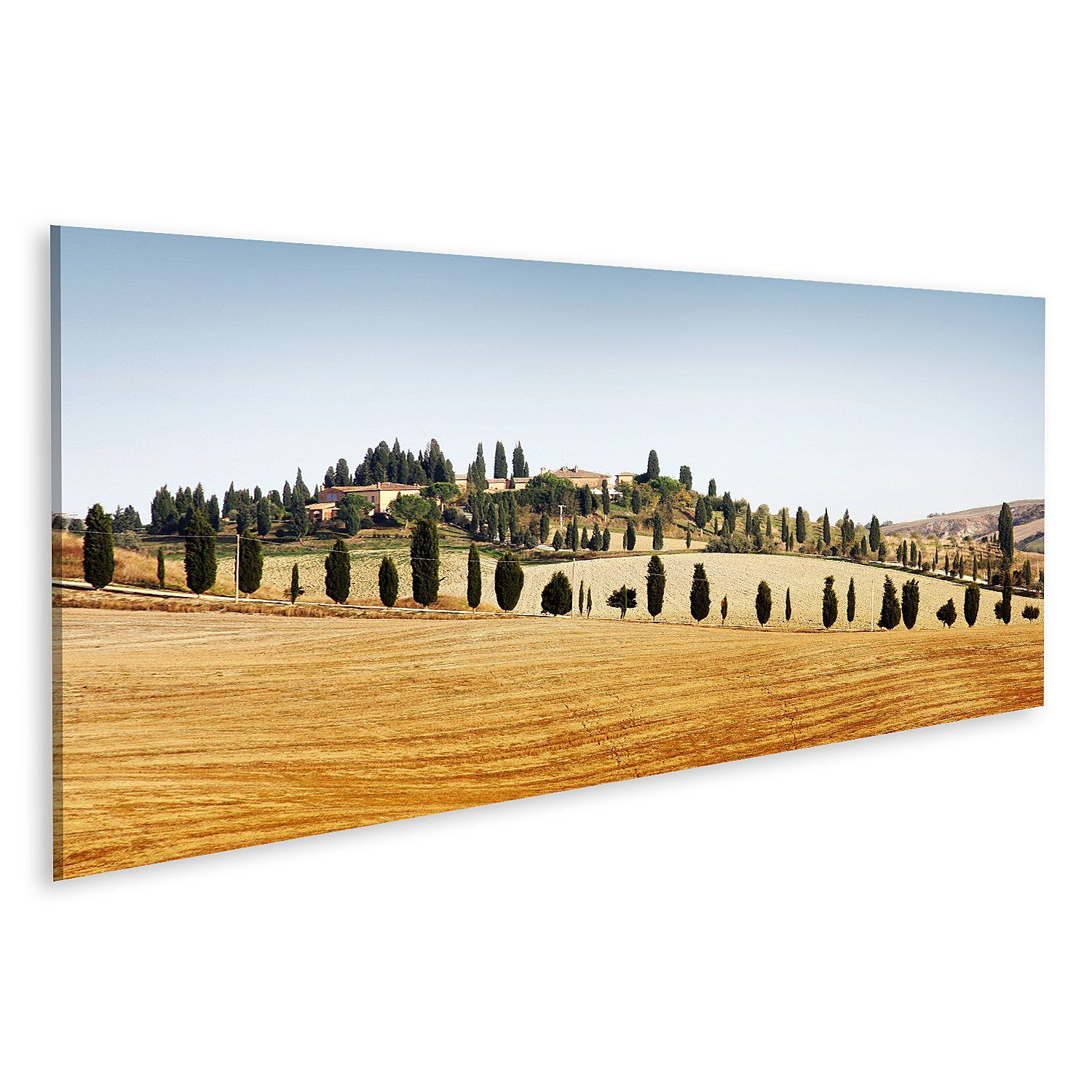 islandburner Leinwandbild »Bild auf Leinwand Typische Landschaft In Der Toskana Im Herbst Wandbi«