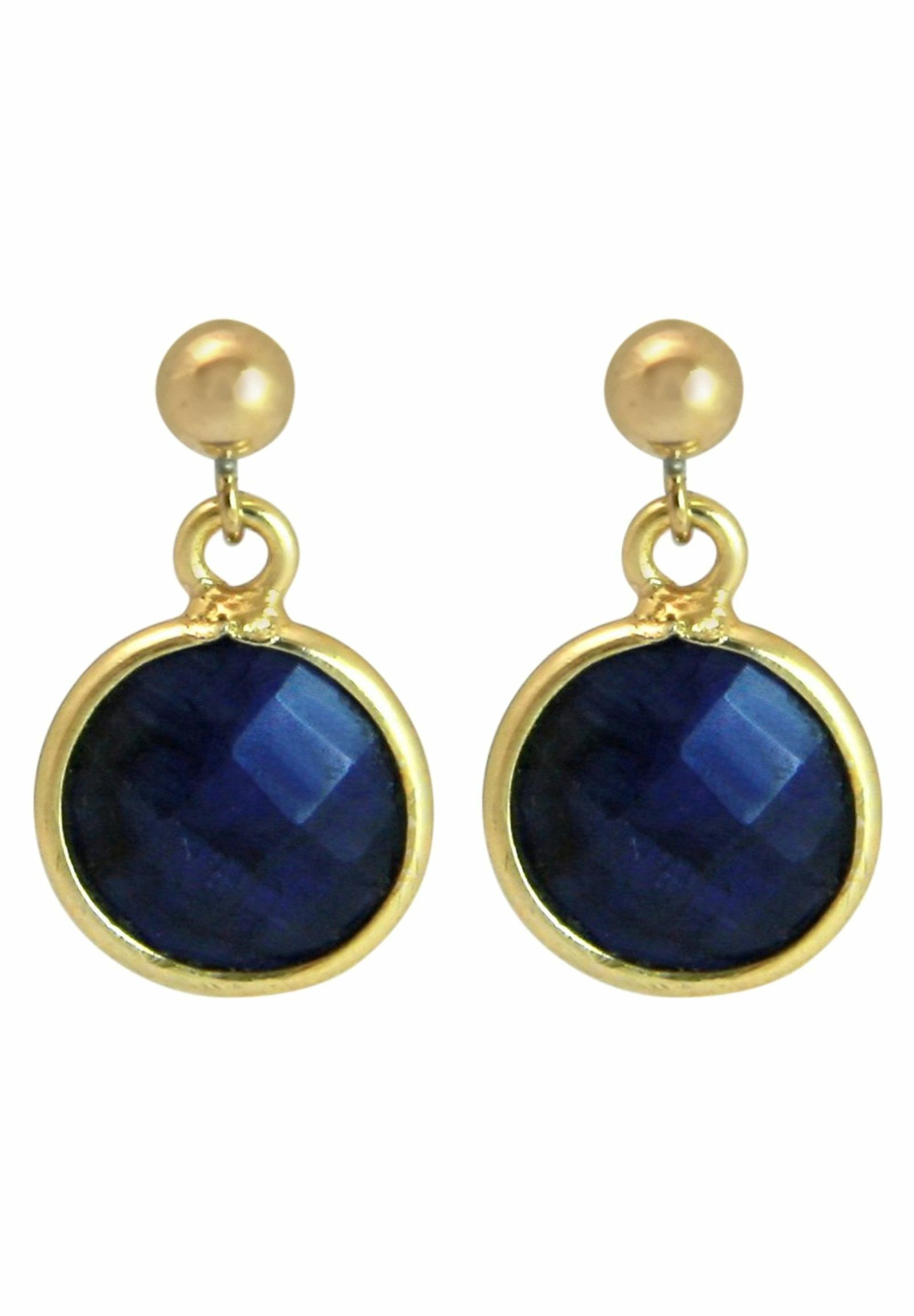 Gemshine Paar Ohrhänger Saphir - CANDY, 925 Silber, Made in Spain
