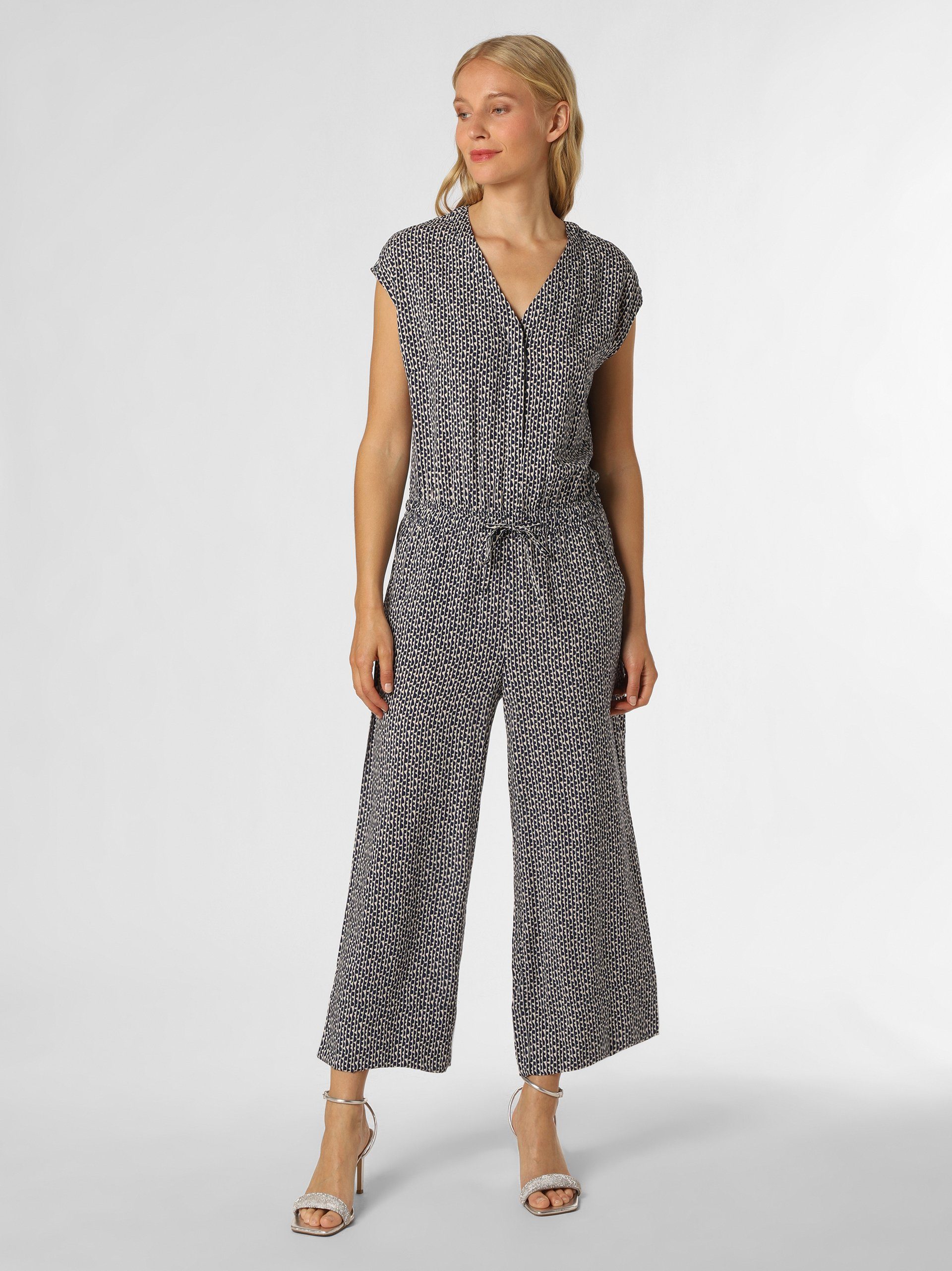 OPUS Jumpsuit Moneli grafic, überschnittene Schultern