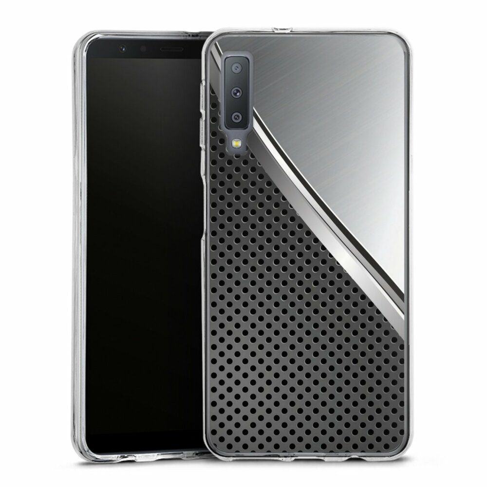Deindesign Handyhülle Carbon Stahl Metall Duo Metal Surface Samsung