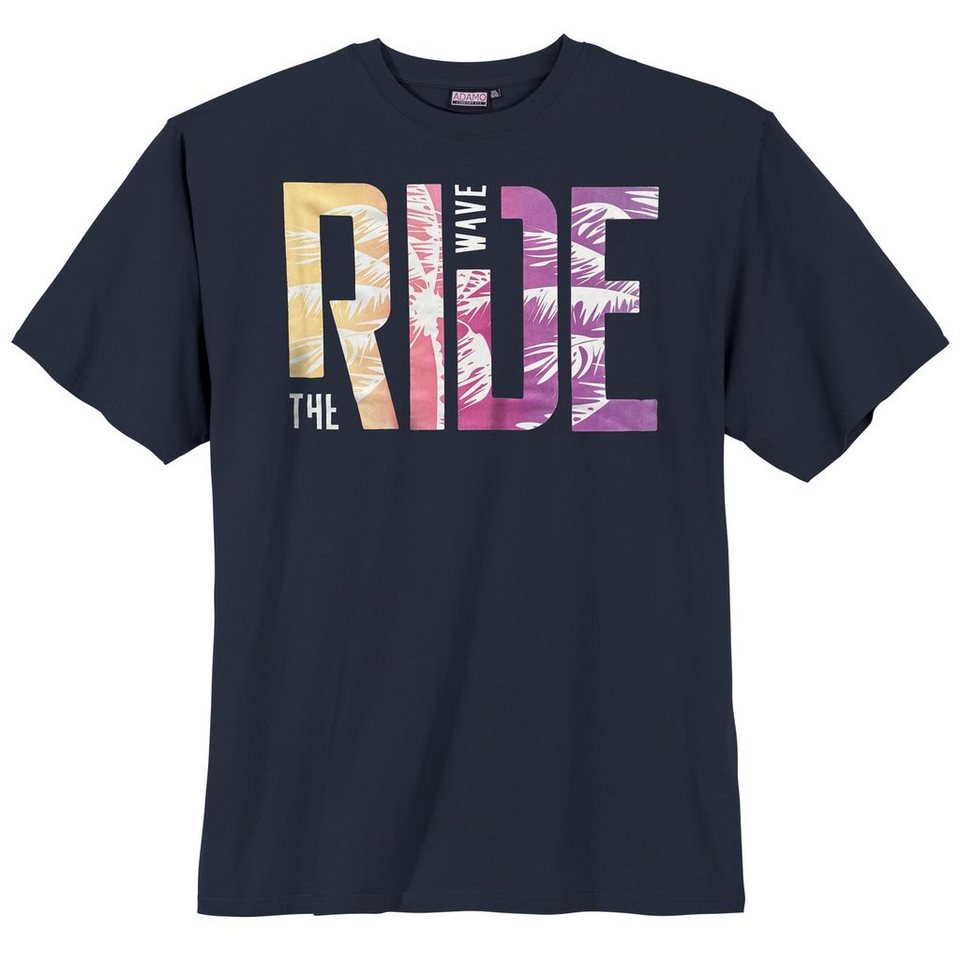 Adamo Rundhalsshirt Große Größen Herren T Shirt Navy Cooler
