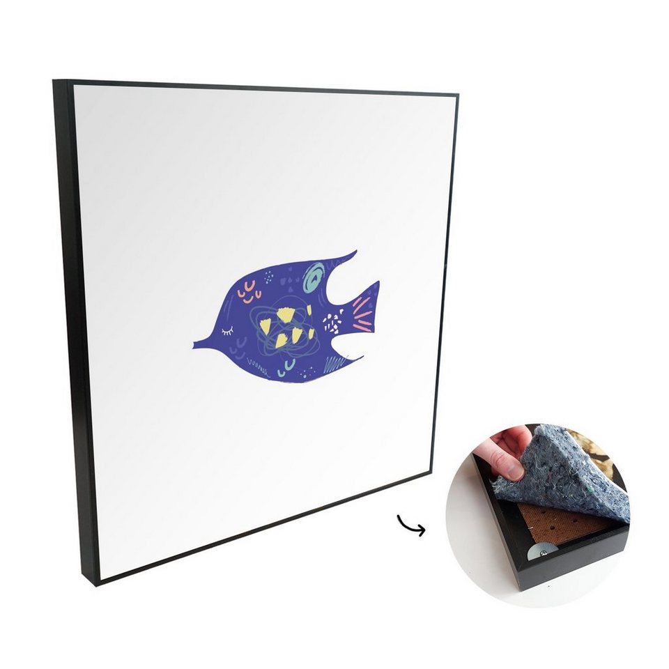Muchowow Akustikplatte Fisch Lila Pastell 1 St Malerei Gegen