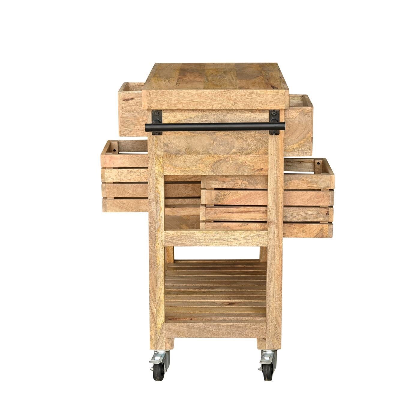 baario Küchenwagen Küchenwagen ZAGON Rollwagen, auf Rollen massiv ...