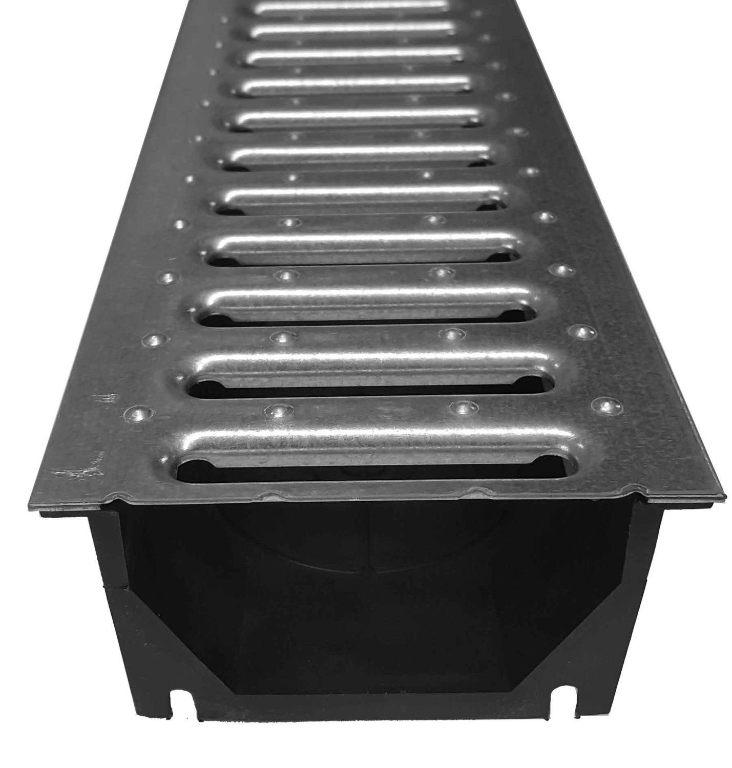 Xanie Regenrinne 4x1m Garagenset Entwässerungsrinne Stegrost Stahl ...