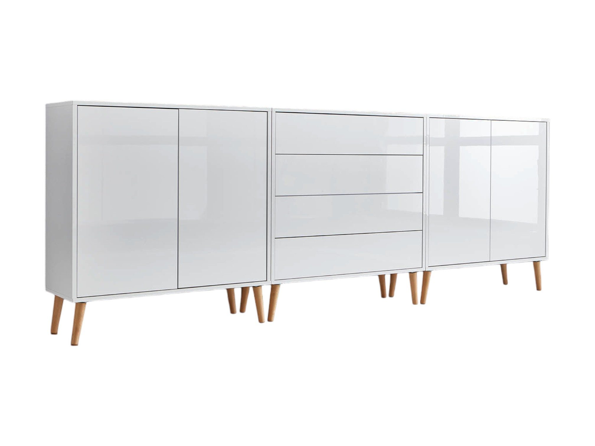 Bmg Möbel Sideboard Mailand Set 5 Kommode Anrichte Aktenschrank Mit