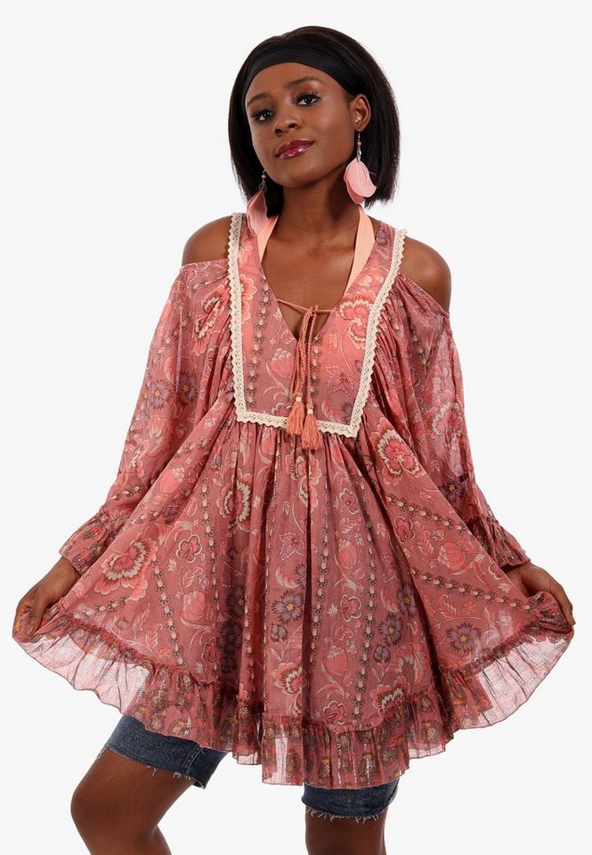 Yc Fashion And Style Strandkleid Boho Tunika Mit Volant Und