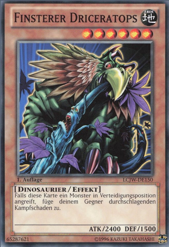 Recollectibles Sammelkarte Yugioh Karte Finsterer Driceratops Deutsch