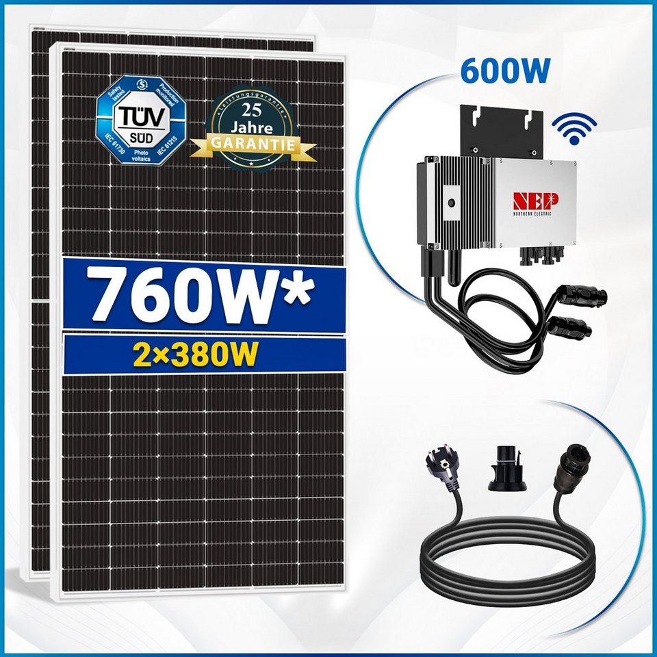 Solar Hook Etm Solaranlage 760w Balkonkraftwerk Komplettset Mit 380w