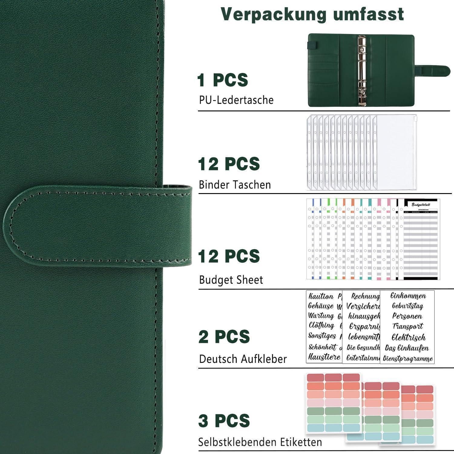KIHONI Tagebuch A6 Binder Budget Planner Deutsch: Geld Organizer ...
