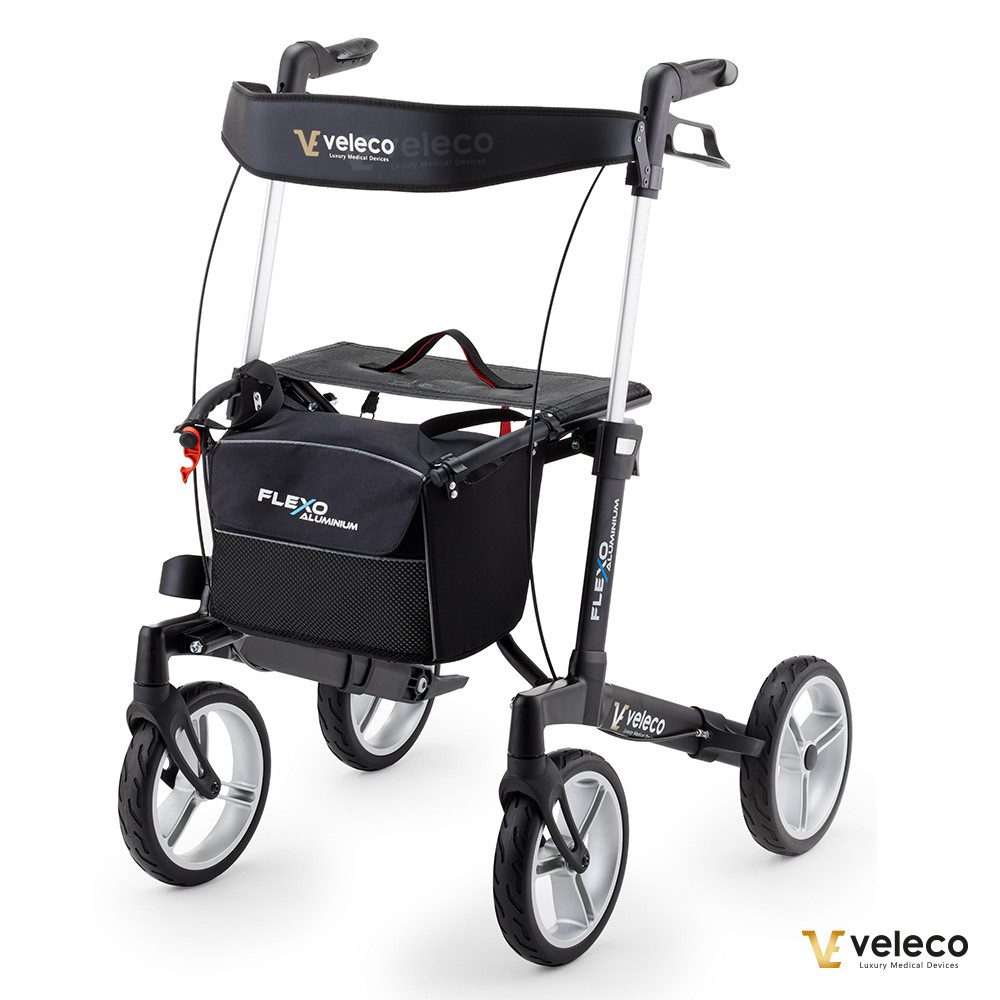 Veleco Rollator Veleco FLEXO - Leicht und Mordern - mit Sitz - Faltbar ...
