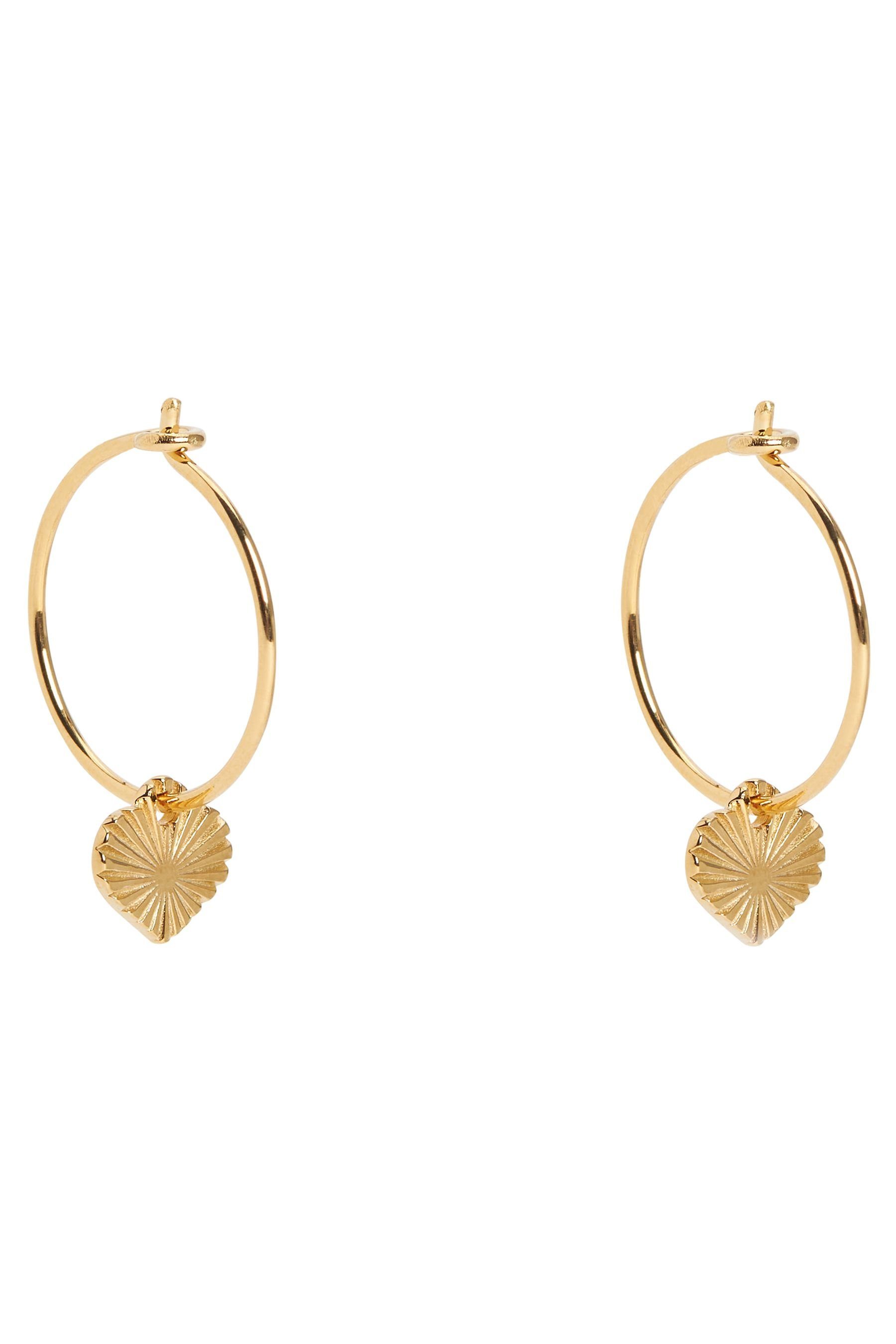 Next Paar Creolen Creolen mit Herzanhänger (1-tlg)