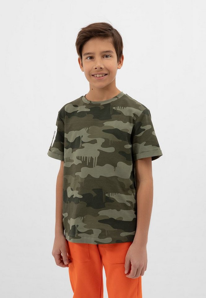 Gulliver T Shirt Mit Modischem Camouflage Muster Modisches T Shirt Mit