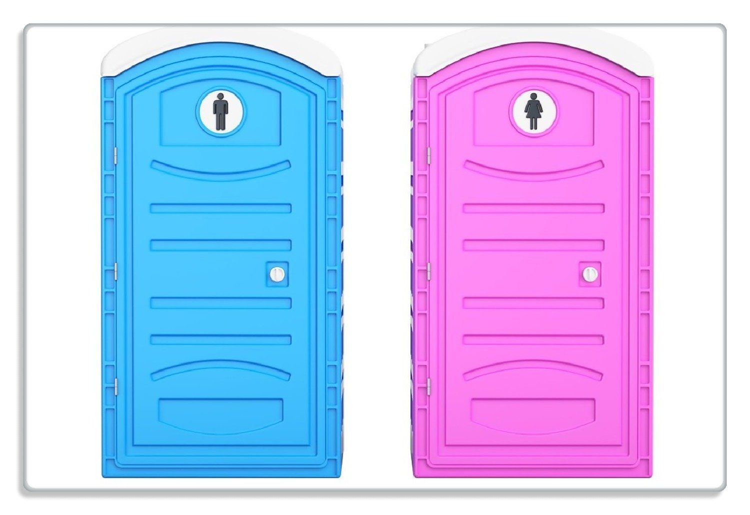Wallario Frühstücksbrett Klo Häuschen Blau Und Pink Herren Und Damen