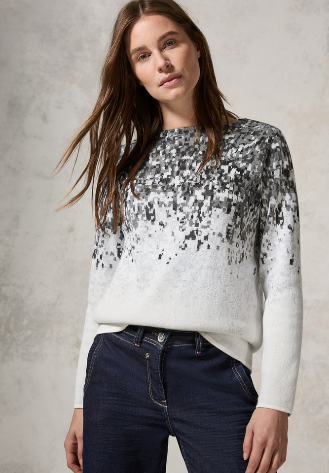 Cecil Strickpullover Mit U Boot Ausschnitt Feinstrickpullover