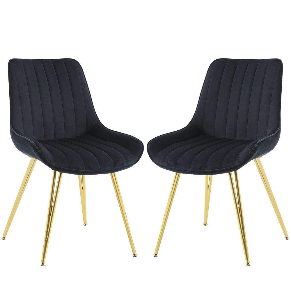 Wahson Office Chairs Esszimmerstuhl 2er Set Samt Küchenstuhl