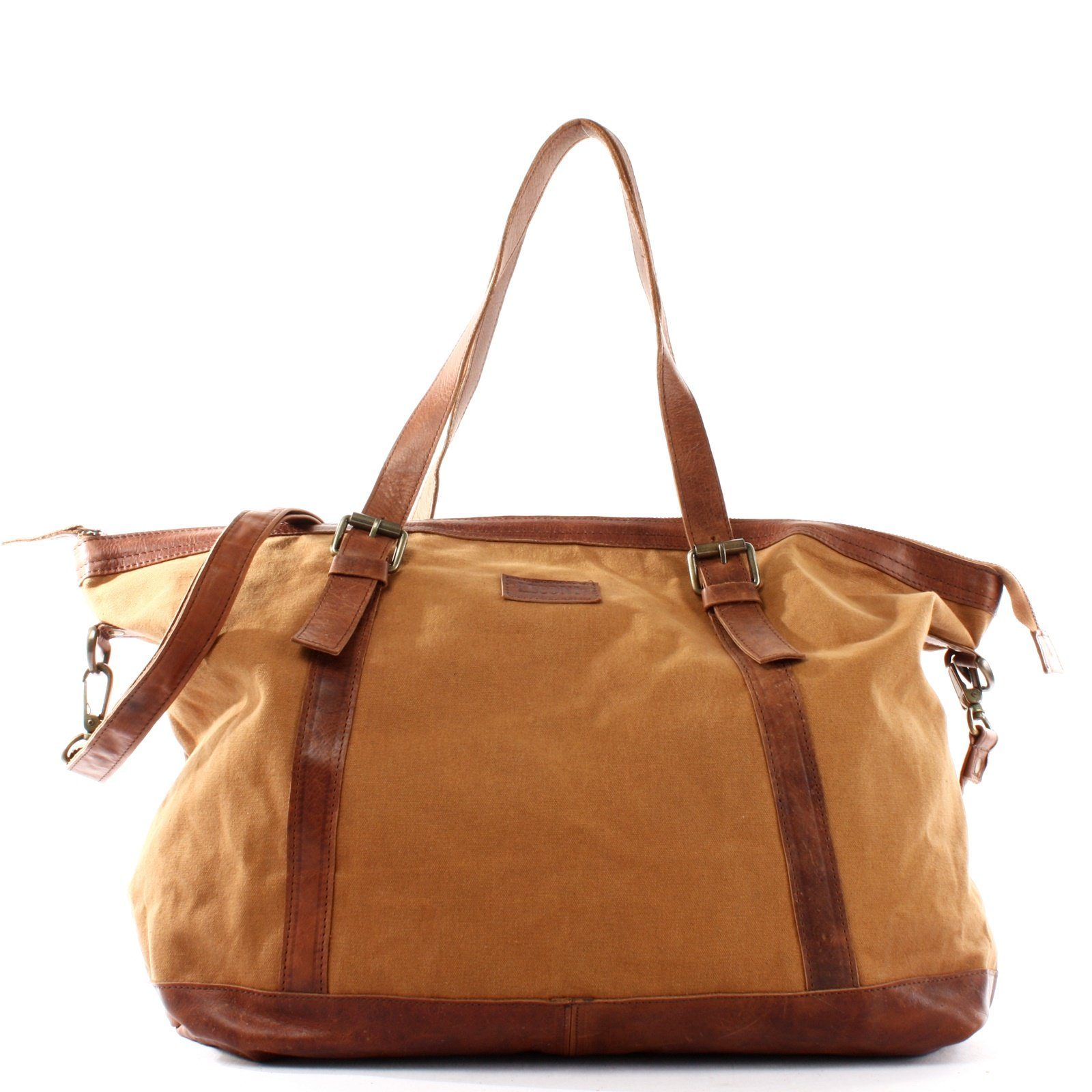 LECONI Weekender »Reisetasche Shopper Damen Herren Leder Canvas LE2013 ...