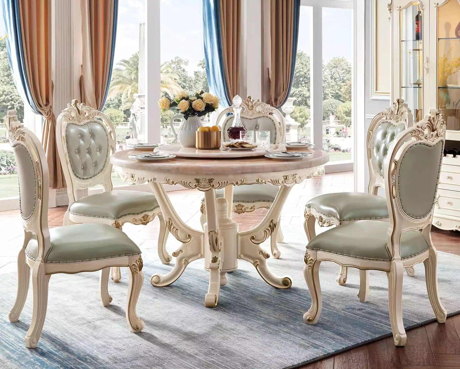 Jvmoebel Esszimmer Set Esszimmer Set 7tlg Holz Klassische Möbel