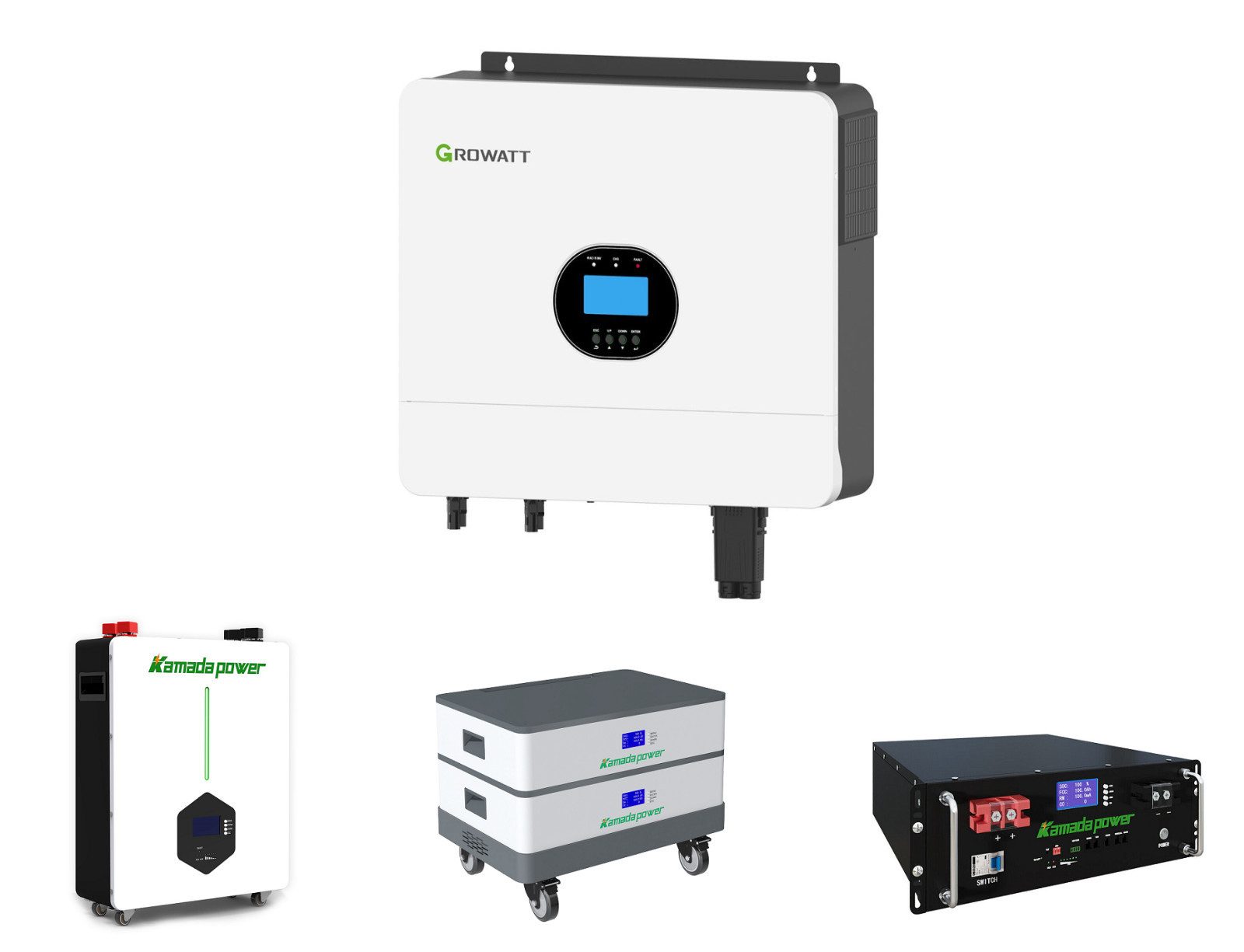 TZIpower Off-Grid Wechselrichter Growatt SPF ES 6kW mit Speicher 5kWh 10kWh PV Solarakkus