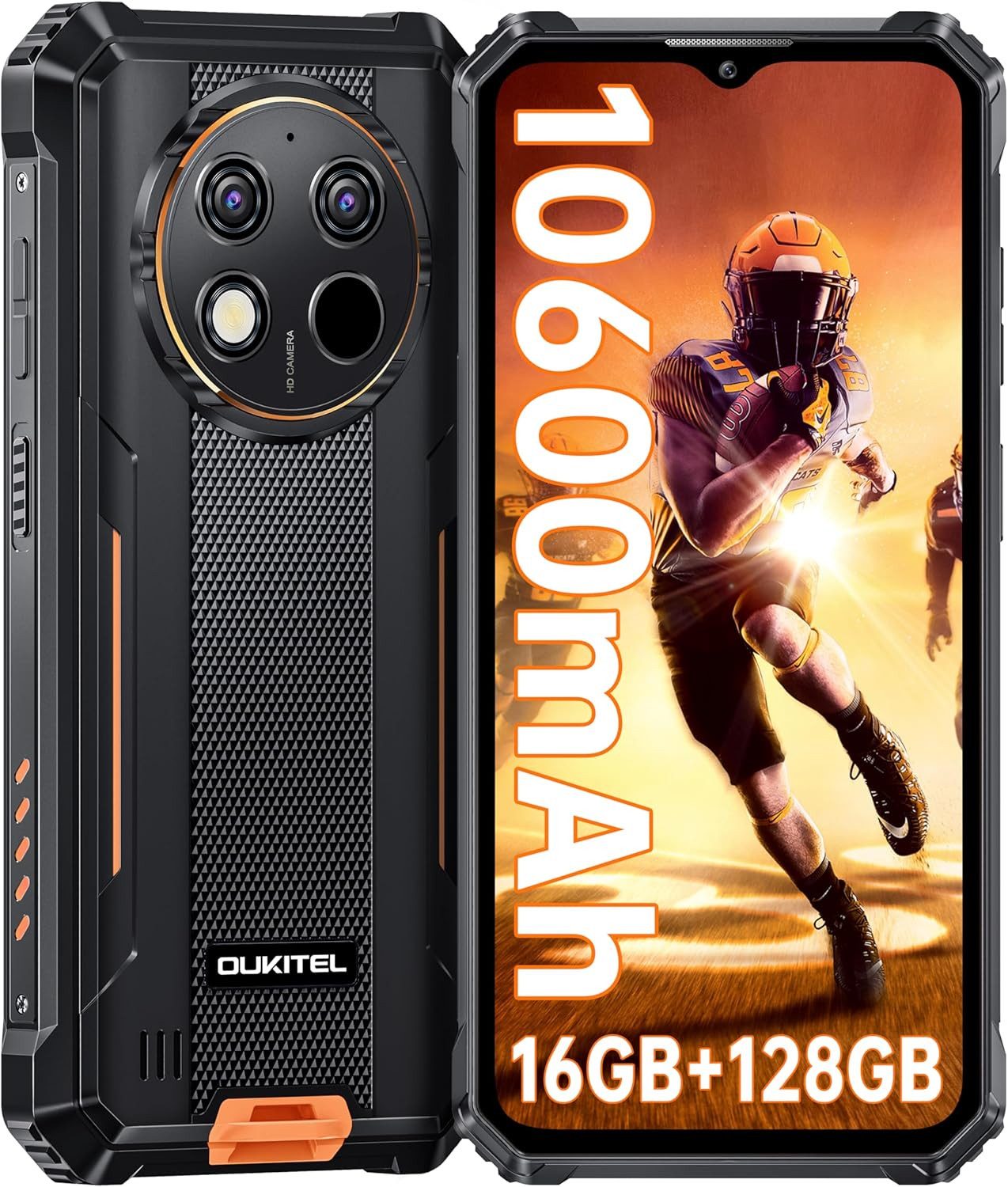 OUKITEL WP28S 4G 16+128GB Outdoor Smartphone (16,56 cm/6.52 Zoll, 128 GB Speicherplatz, 13 MP ...