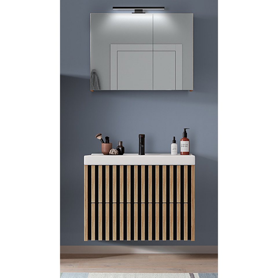 Lomadox Badmöbel Set Lucca 107 Spar Set 2 St Waschtisch