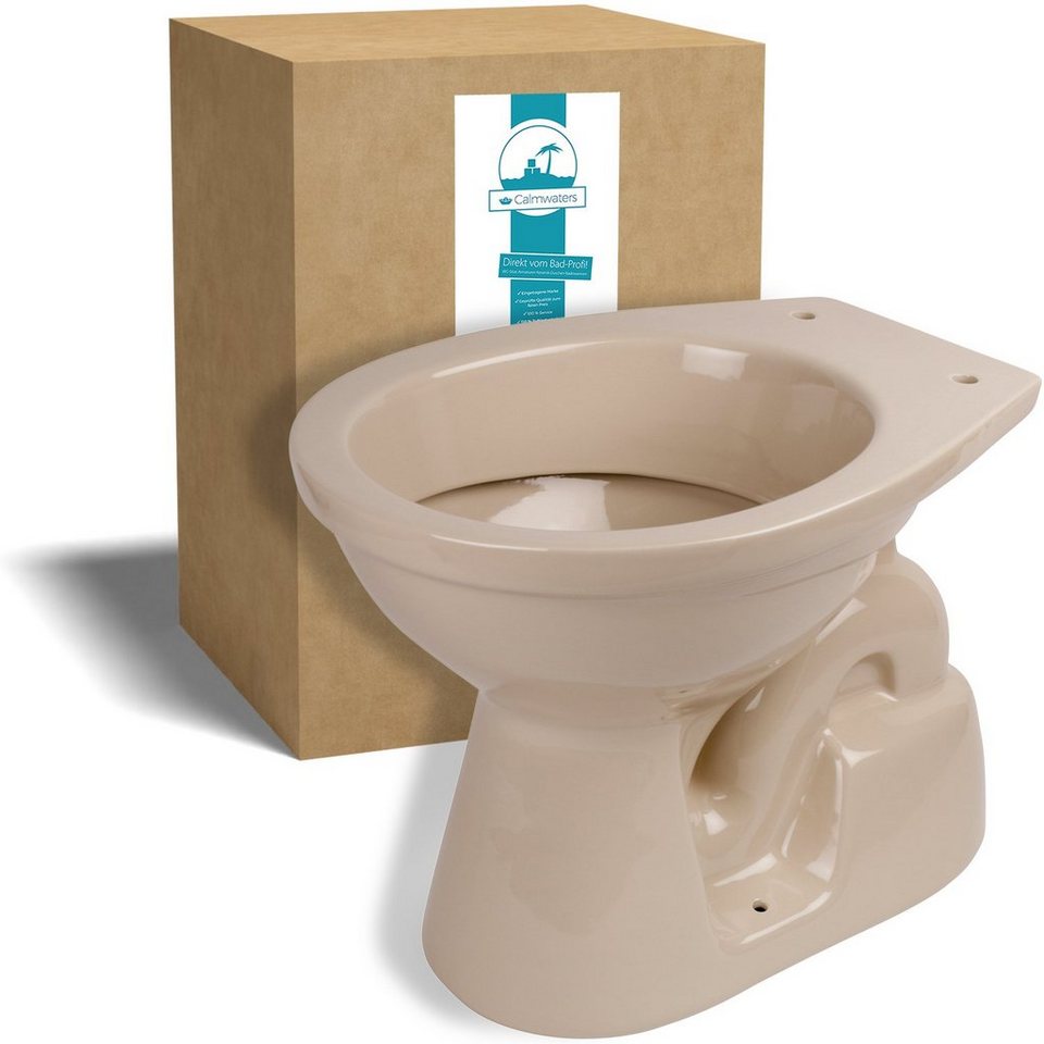 Calmwaters Tiefspül Wc Bodenstehend Abgang Senkrecht Stand Wc Beige