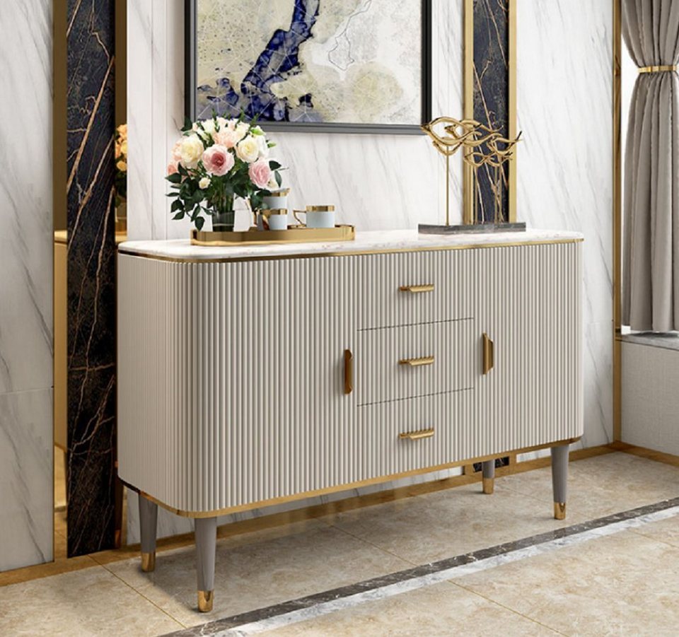 Jvmoebel Sideboard Design Möbel Luxus Sideboard Wohnzimmer Moderne Grau