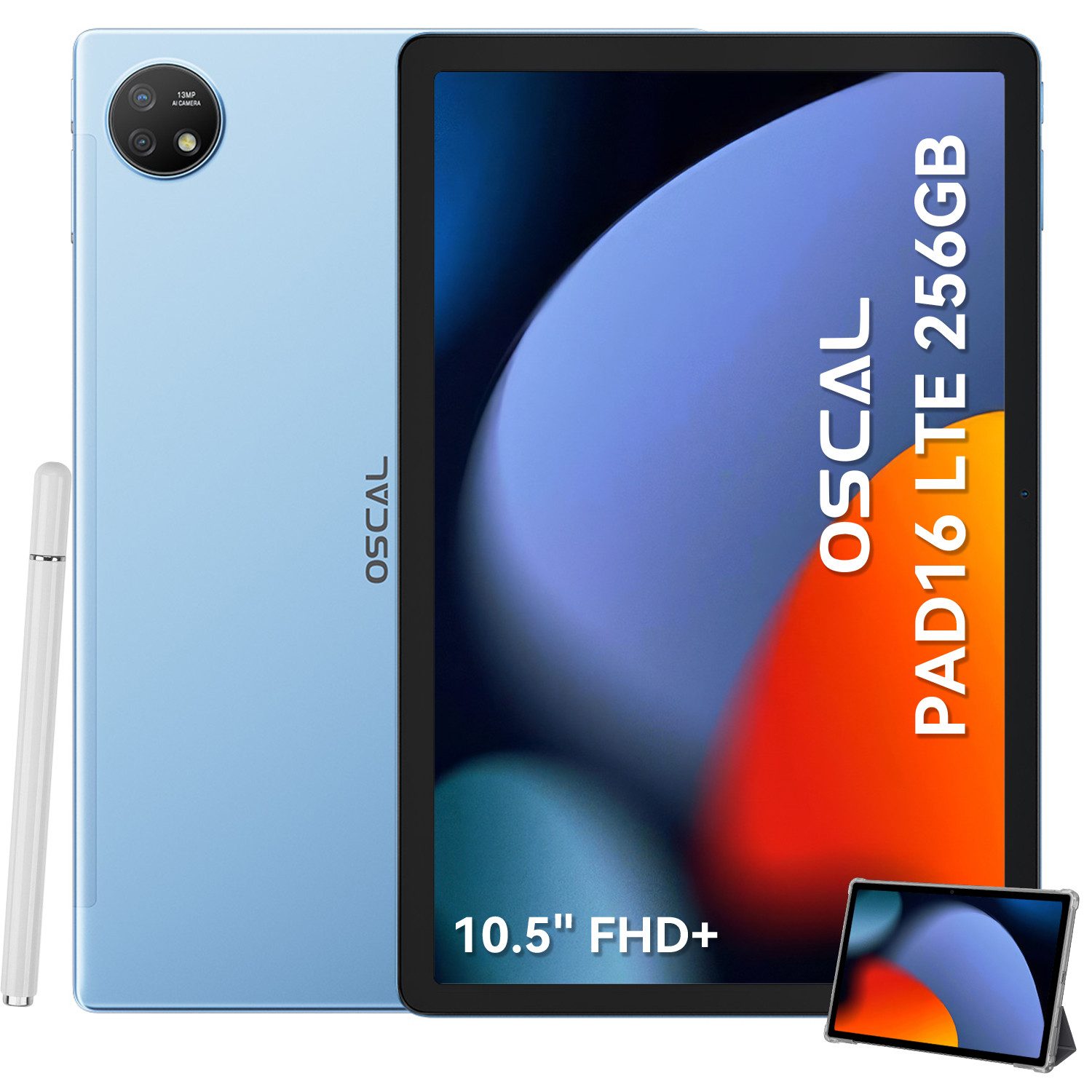 OSCAL Pad16 Tablet (10,5", 256 GB, 4G LTE, FHD Display, 13MP Kamera, 8200mAh Akku, PC-Modus)